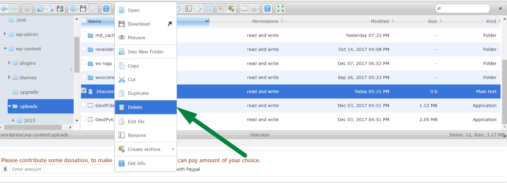 How to Delete .htaccess File in WordPress