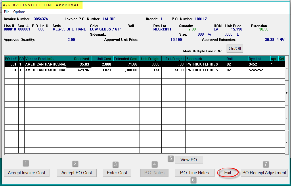Unprocessed B2B Invoices Procedures