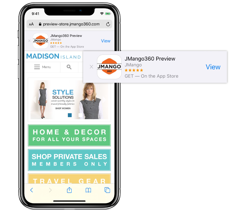 iOS and Android smart app banner for PrestaShop apps