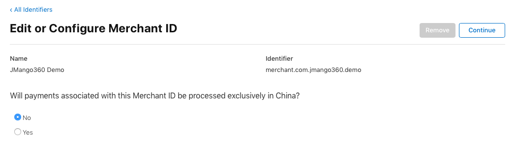 Apple Pay - Stripe: Setup