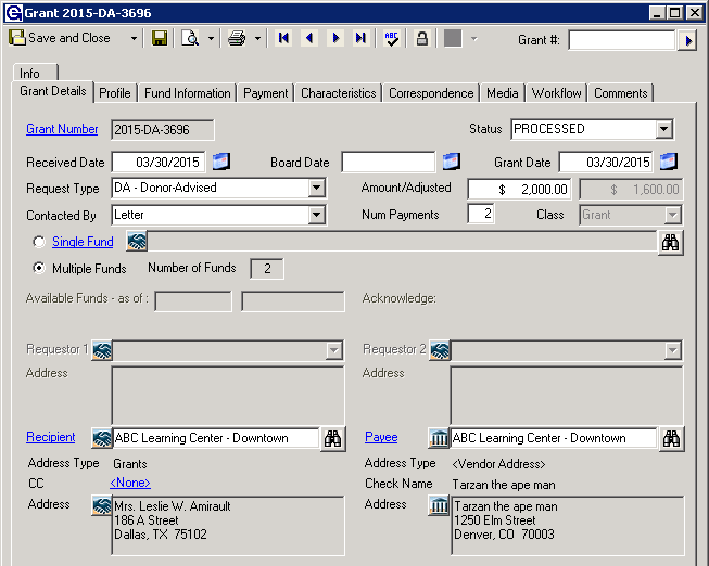 Grant Adjustment Manual