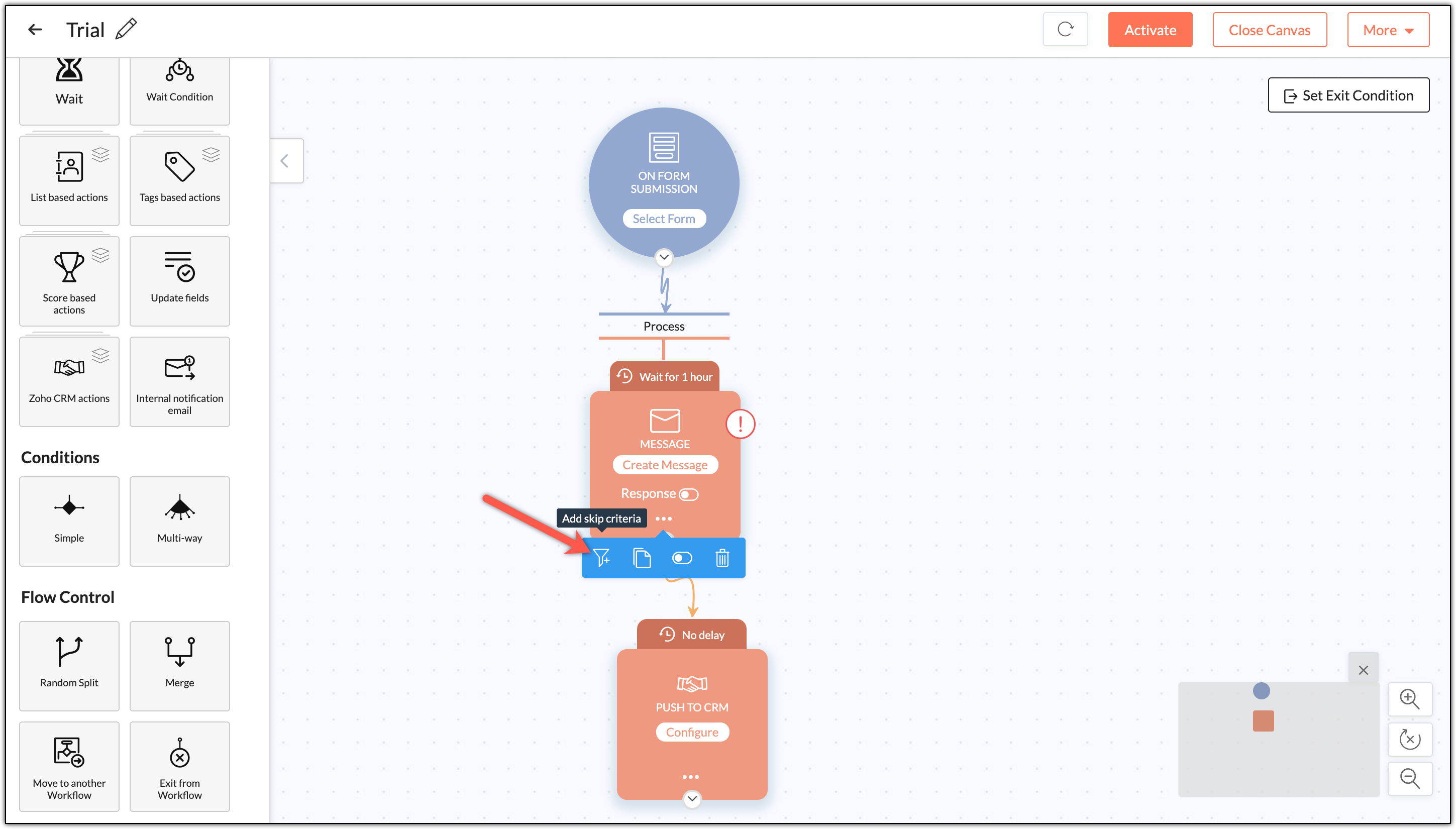Create a custom workflow - Online Help | Zoho Campaigns