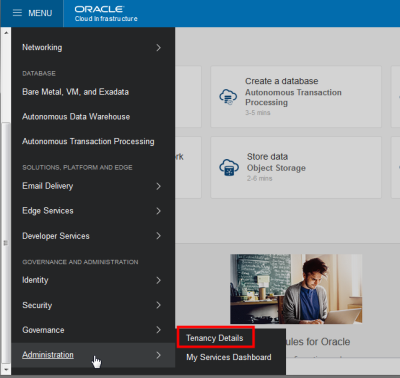 Where to get the Tenancy's OCID and User's OCID?