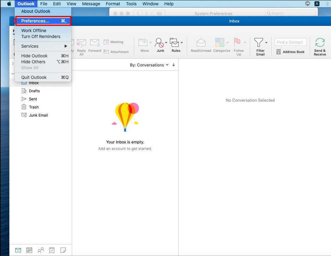 MacOS - Microsoft Outlook IMAP,POP