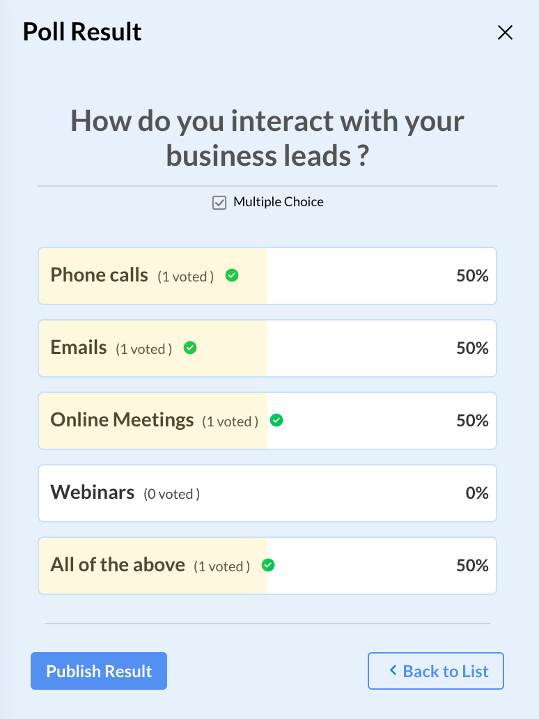 Webinar polls, QA, Hand raise, and Allow to talk