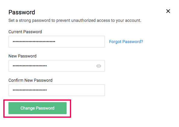 Password constraints