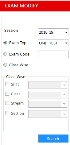 Modify Exam details in Exam (CBSE)