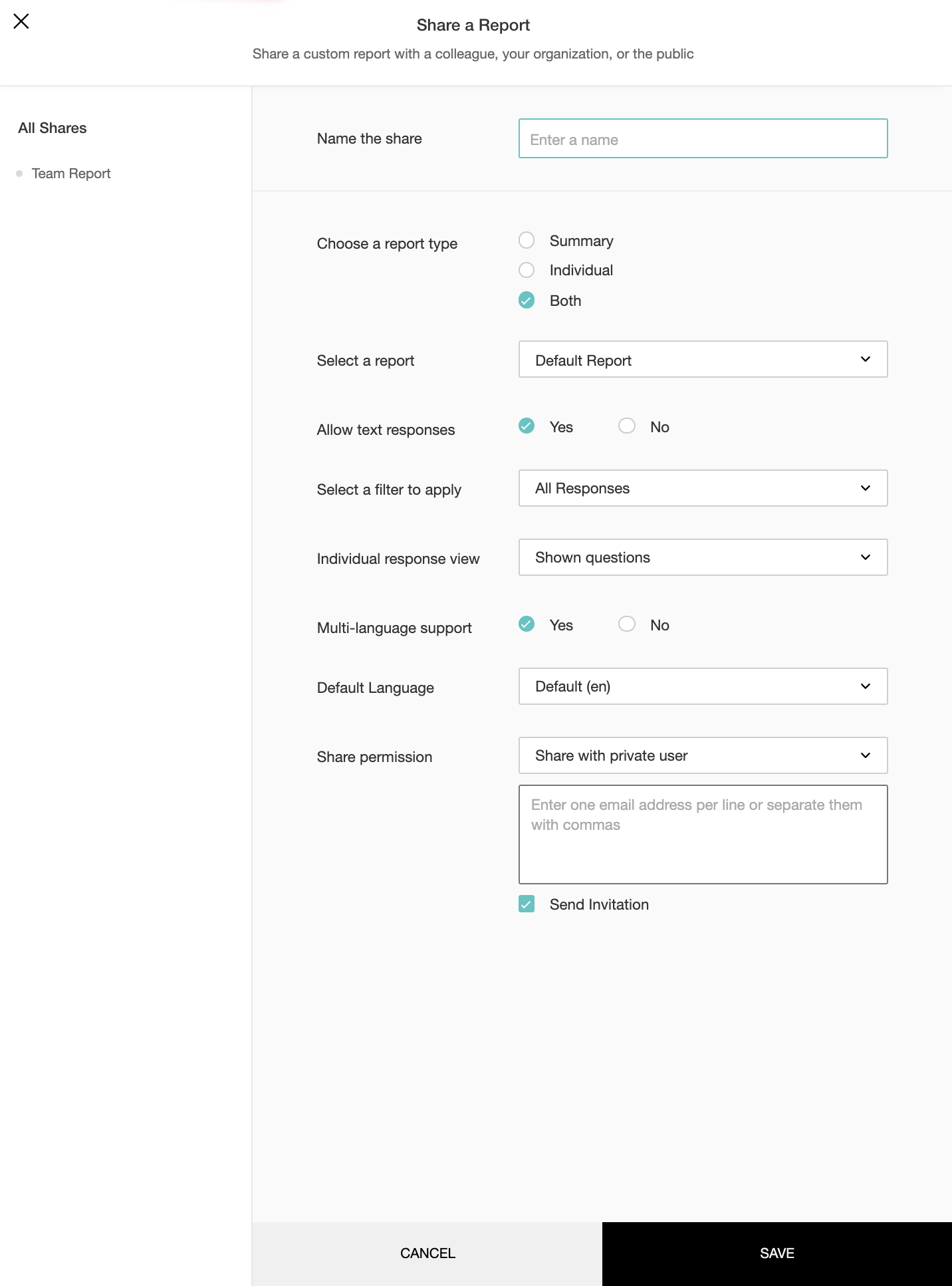 How to Share Reports in Zoho Survey - Online Help Guide