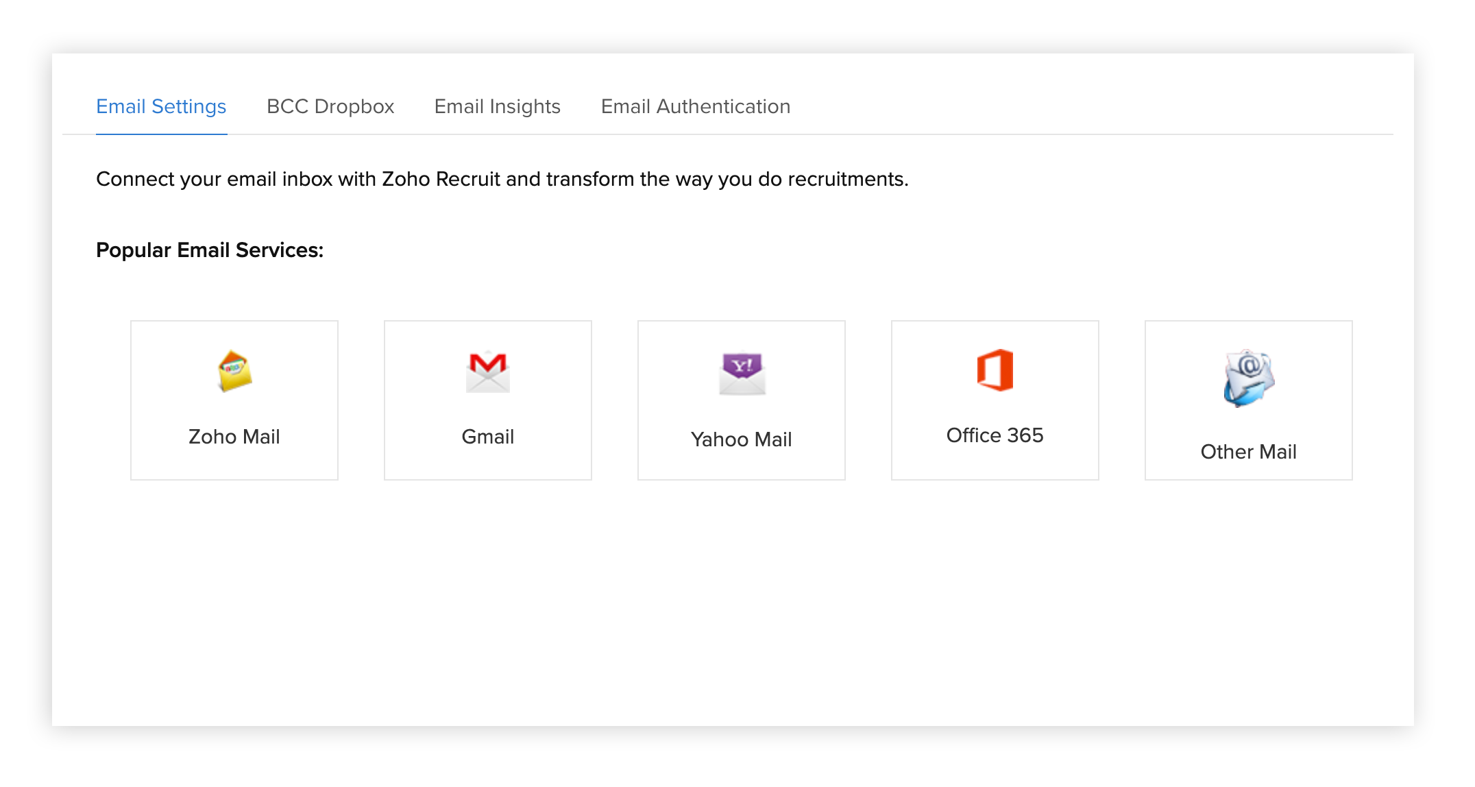 Zoho Recruit | Configure IMAP Account