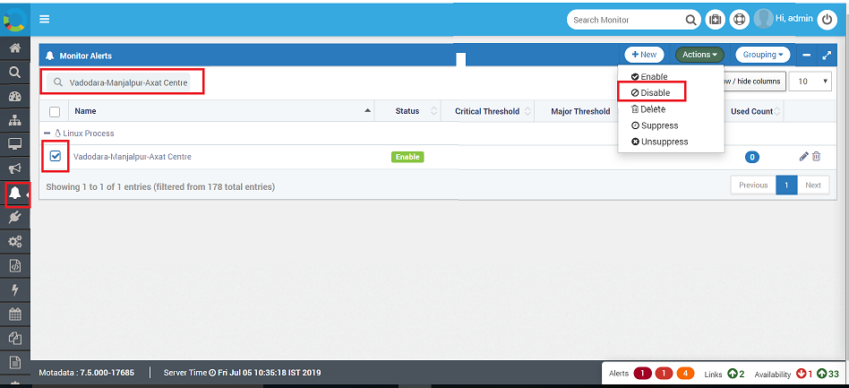 How to disable Alert?