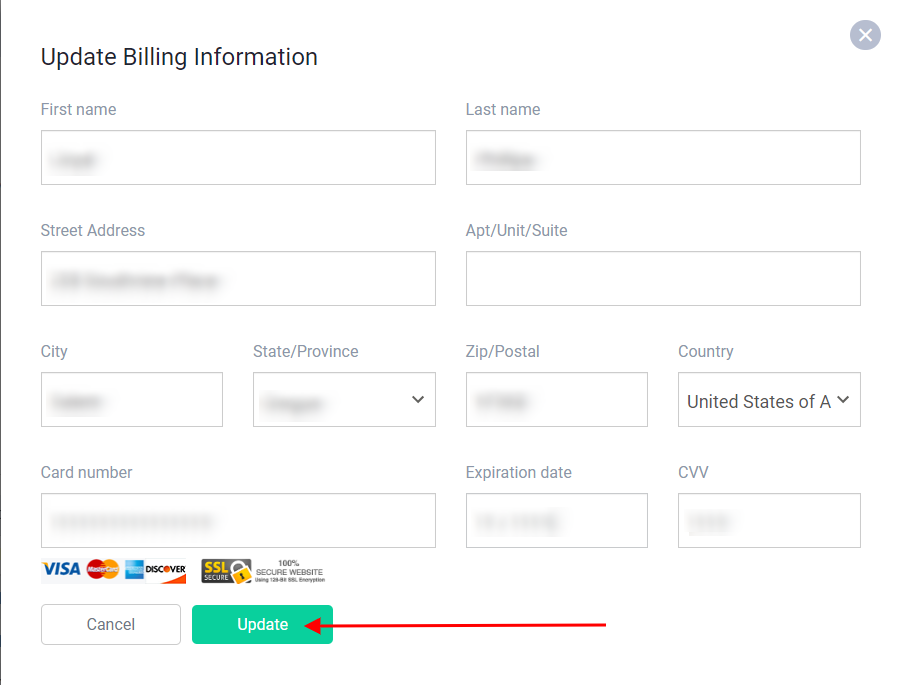 How do I update my billing information?