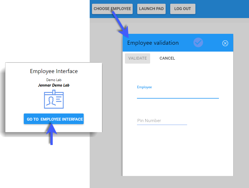 Employee Interface (Technician Portal) - Login Requirements