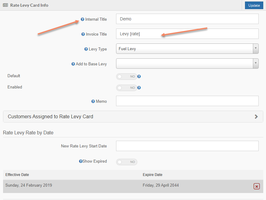Customer Levies/Surcharges