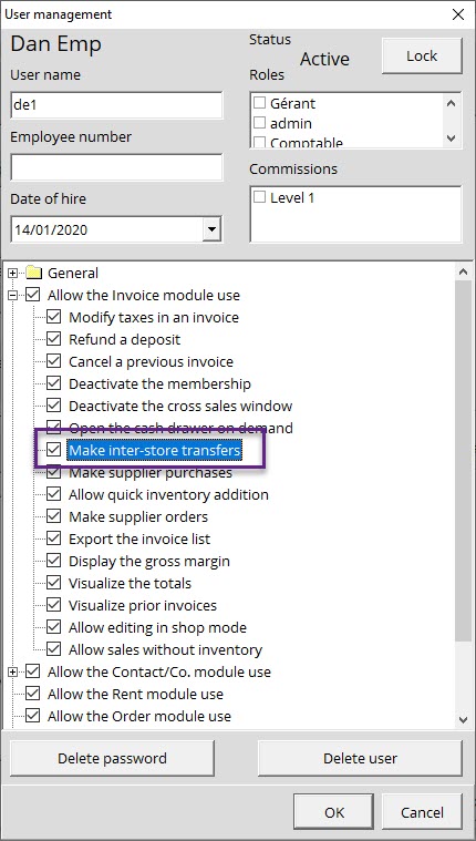 Managing inter-store transfers