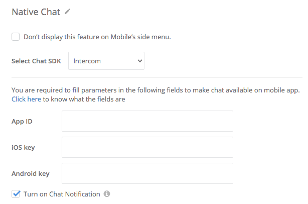 Live chat and push message with Intercom