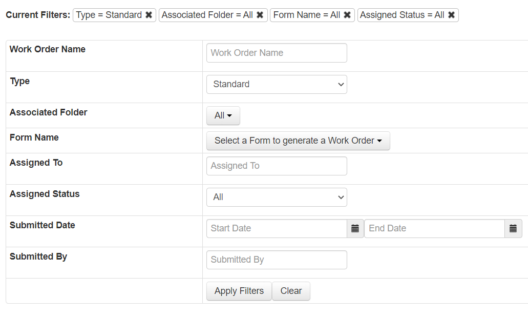 Managing Work Orders