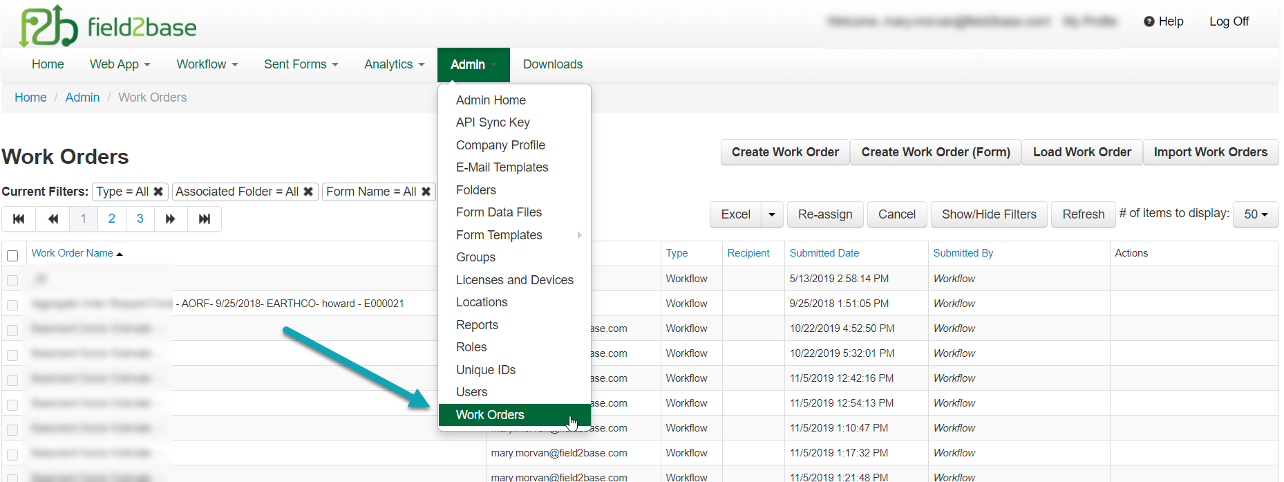 Dispatching Work Orders from the Portal