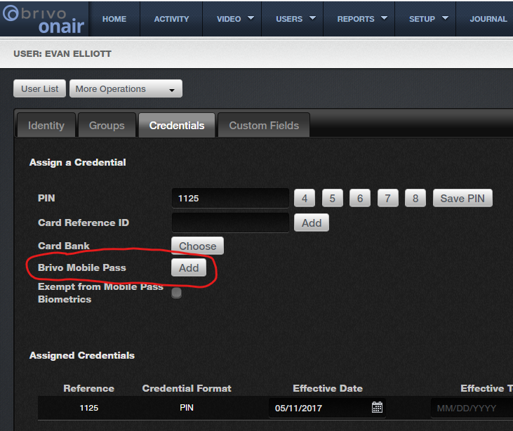 Adding Mobile Pass Users
