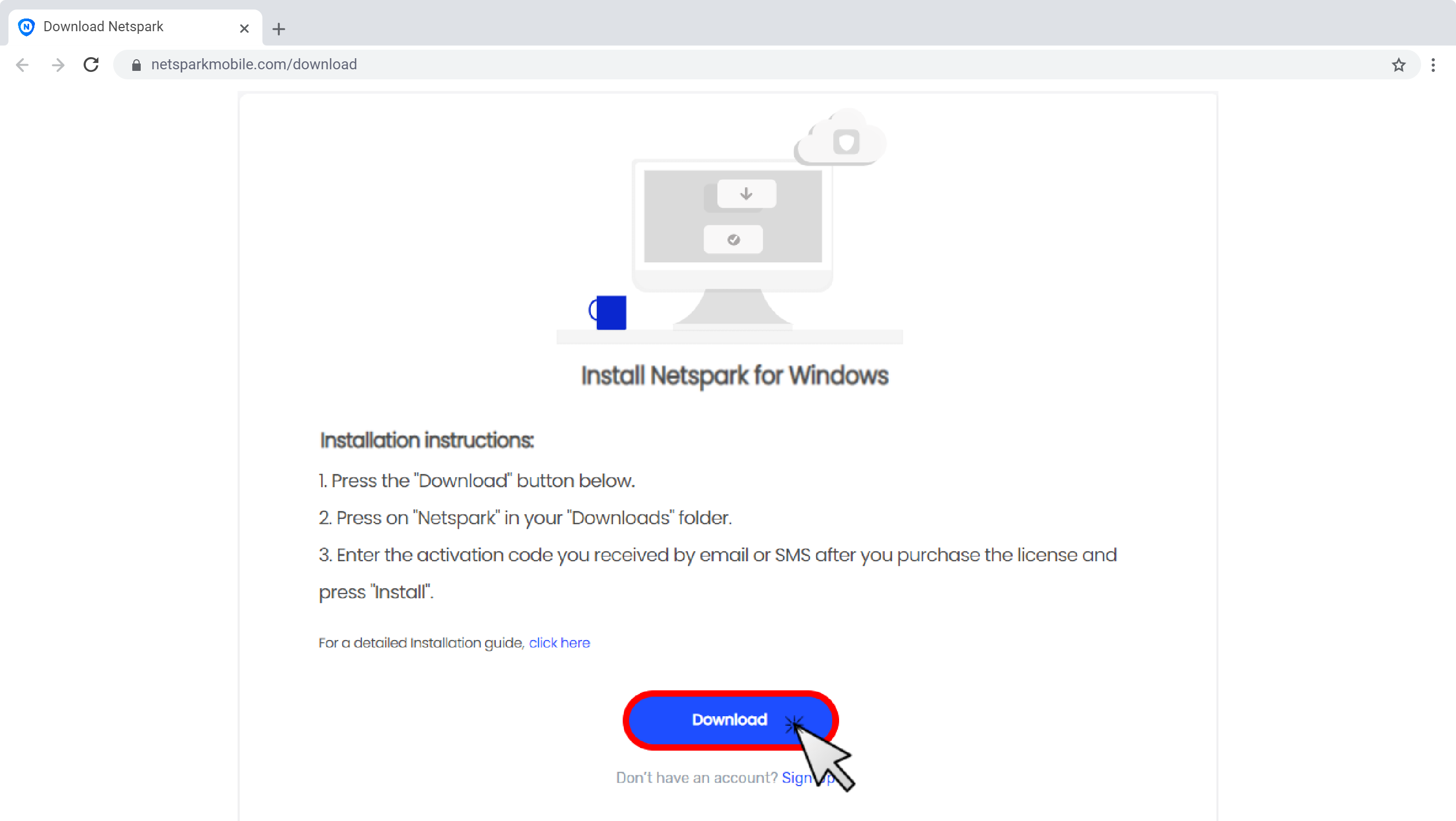 How do I install Netspark for Windows?