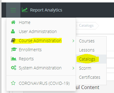 Creating a Course Catalog