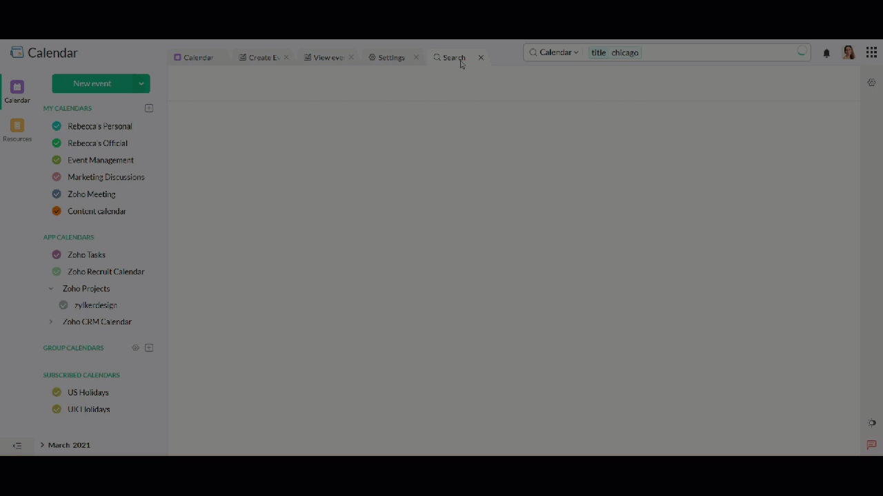 A basic guide to create and manage events in Zoho Calendar