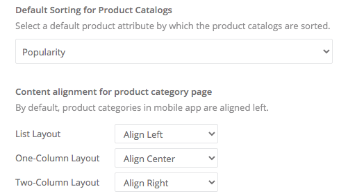 How to set the default sort direction and content alignment in product ...