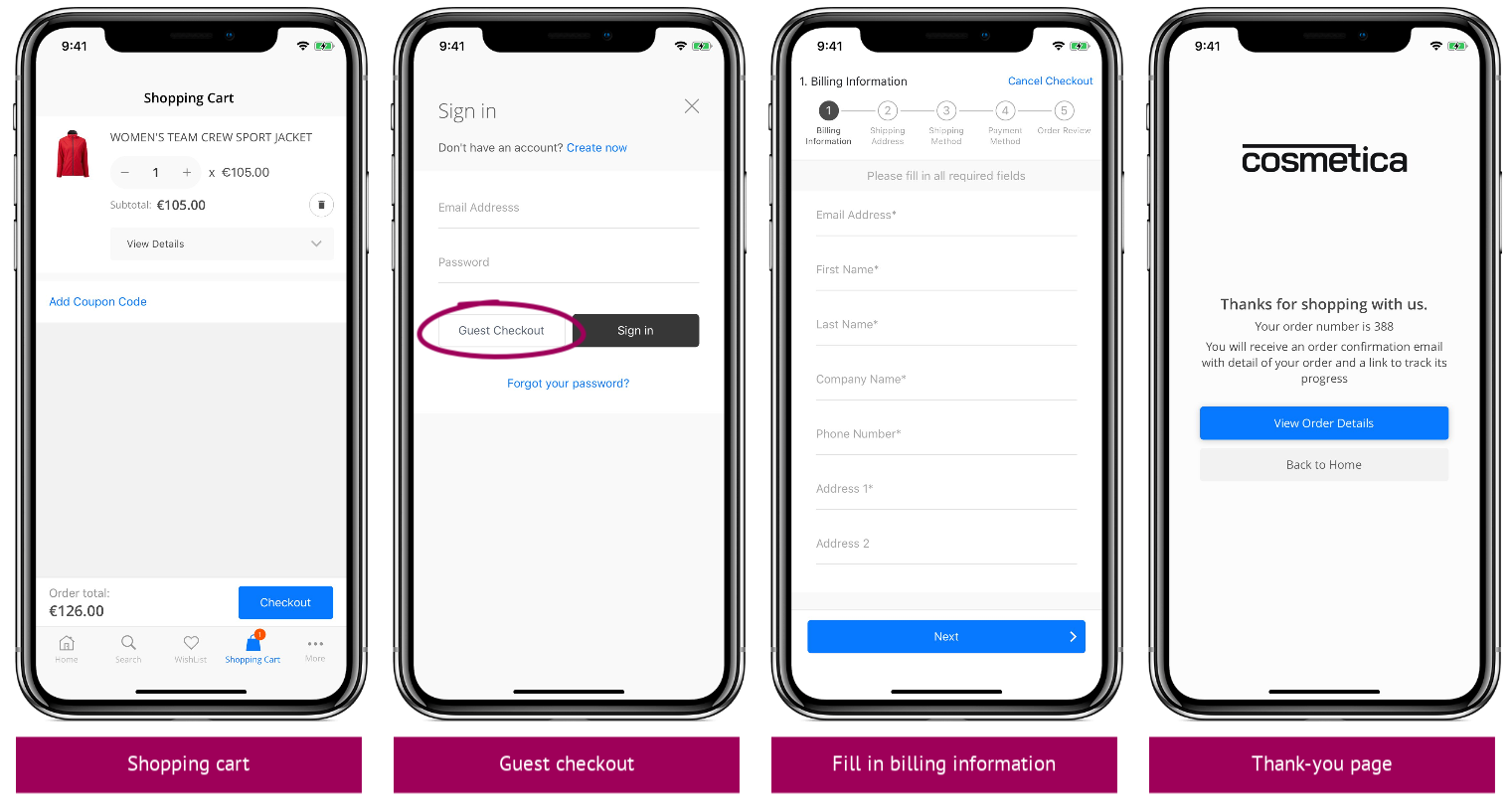 BigCommerce checkout: standard and web checkout