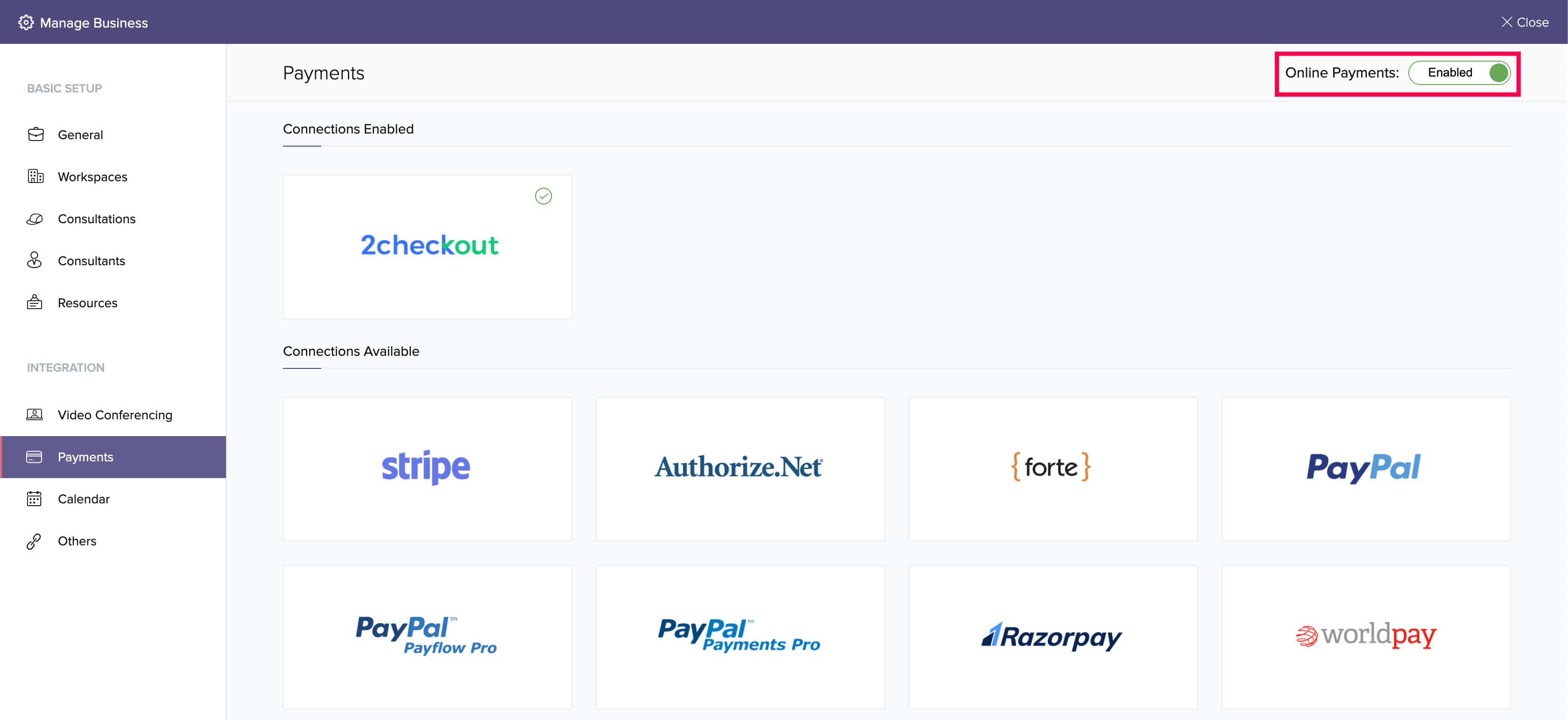 2Checkout Payment Integration