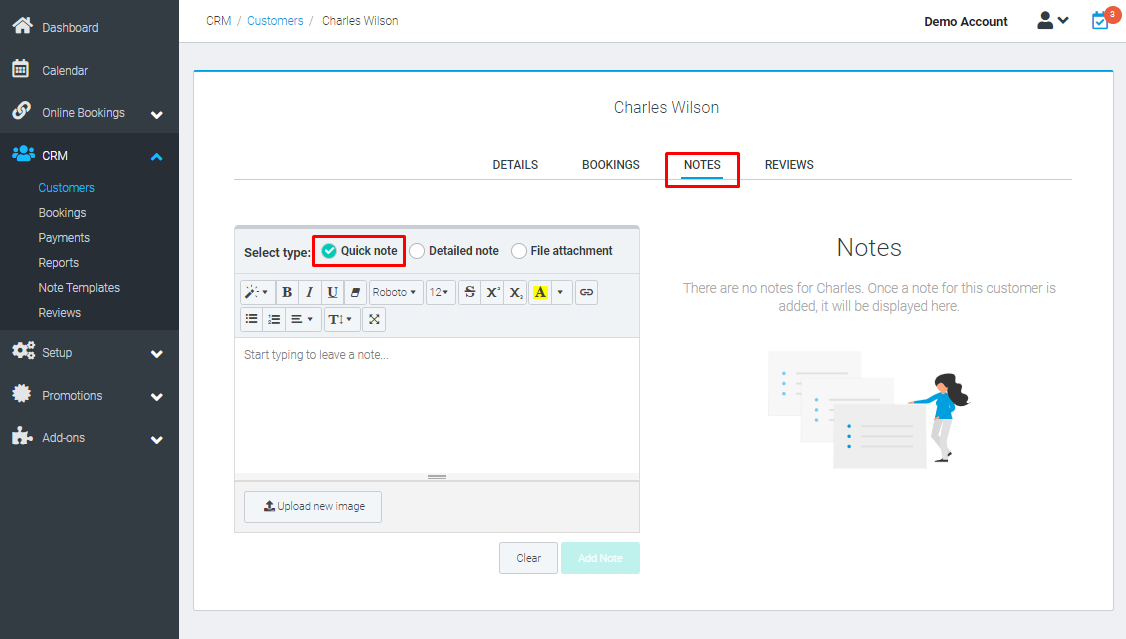 How to add and edit Quick notes