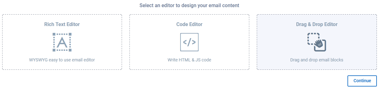 Using Drag & Drop Editor For Email Content