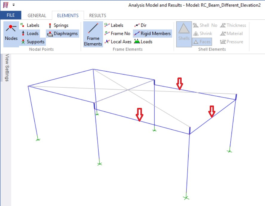 How to raise or drop a beam in elevation