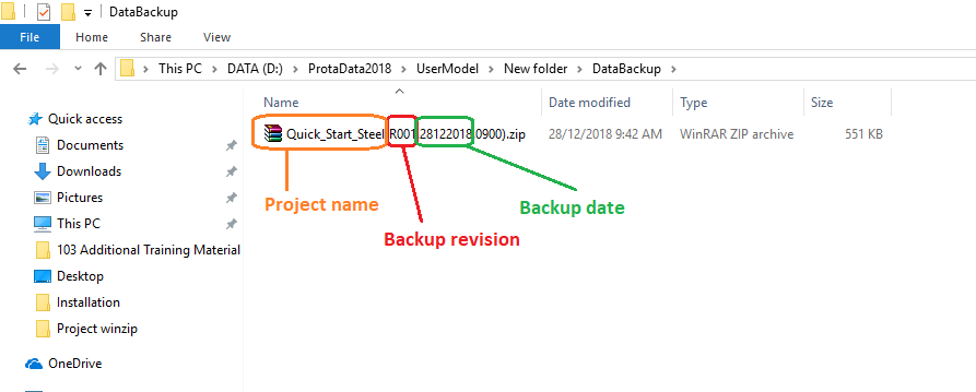 How to restore a backup project