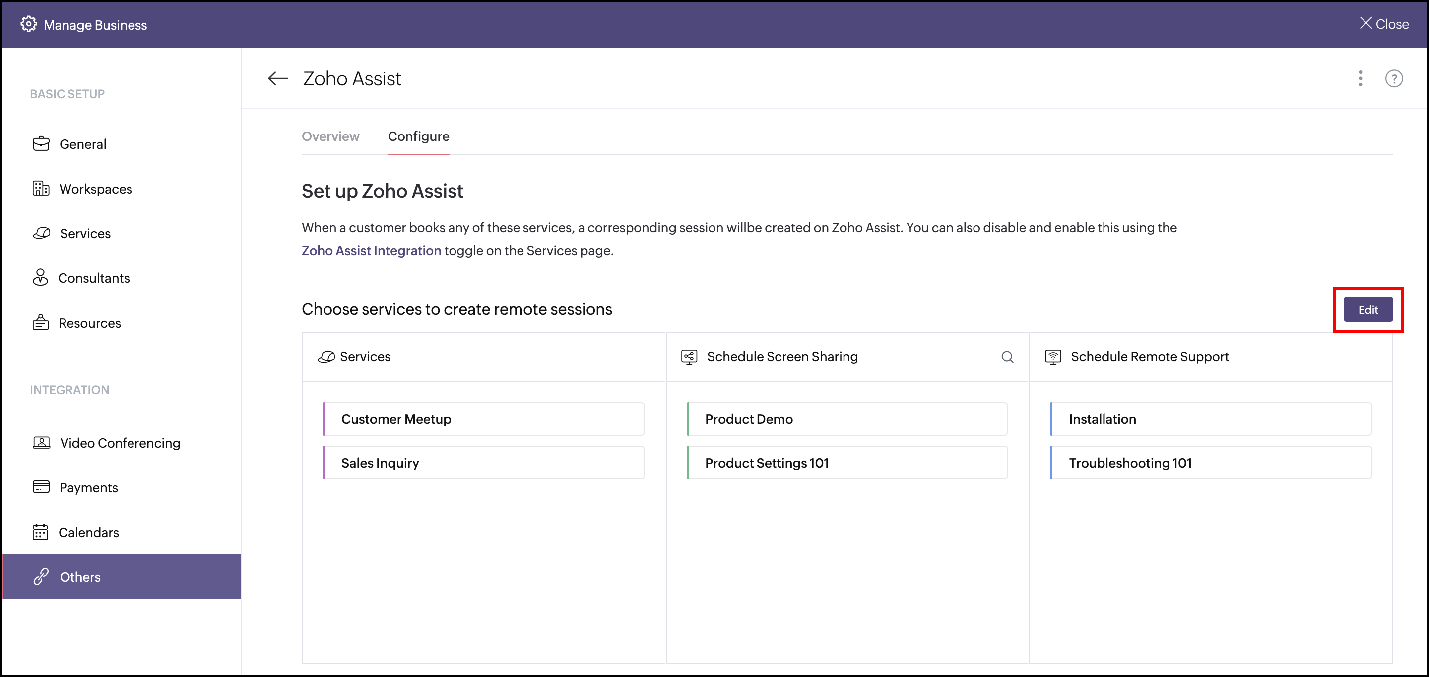 Zoho Assist Integration | Help - Zoho Bookings