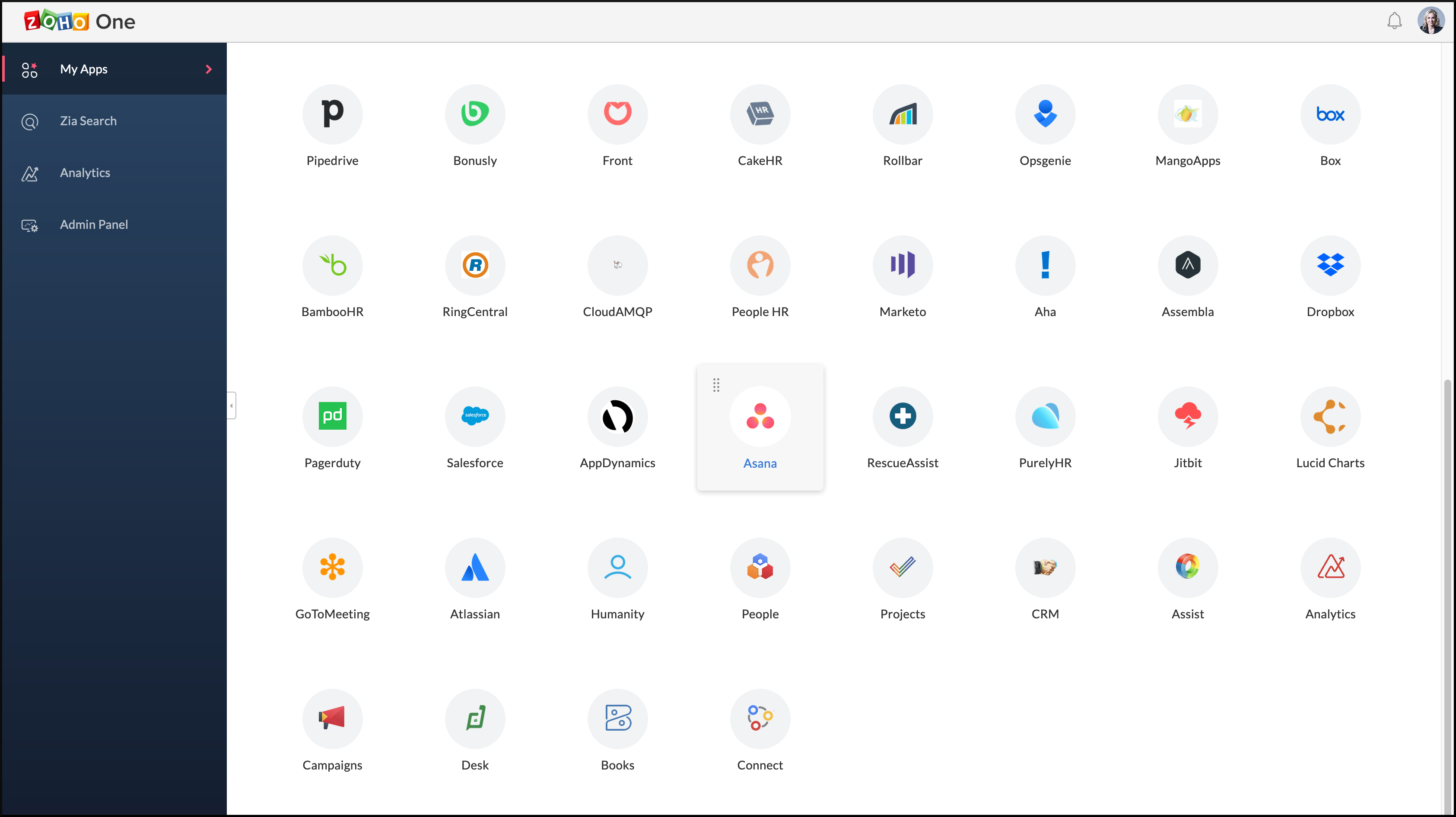 Directory Apps - Asana | Marketplace Installation Guides - Zoho One