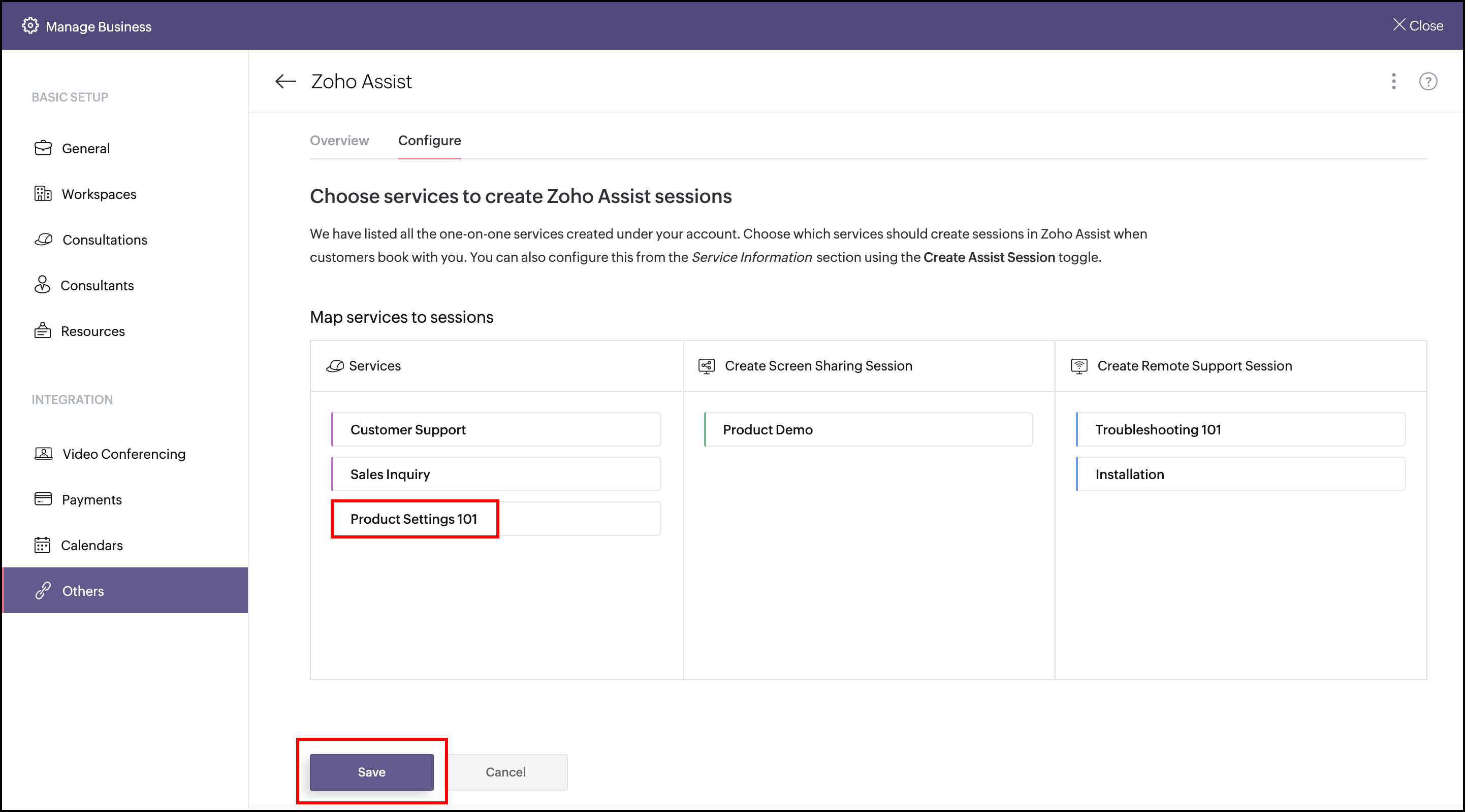 Zoho Assist Integration | Help - Zoho Bookings