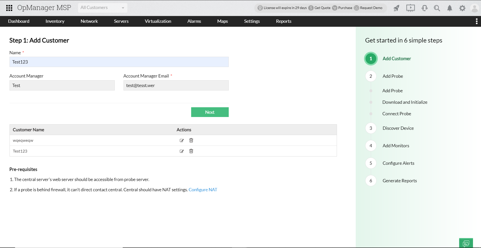 Getting Started with OpManager MSP