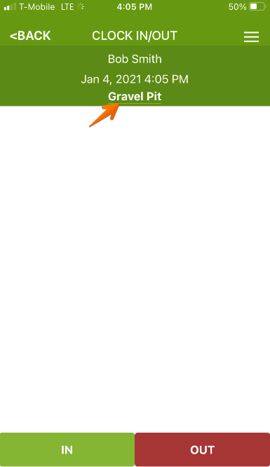 Real Time Clock IN - Mobile App