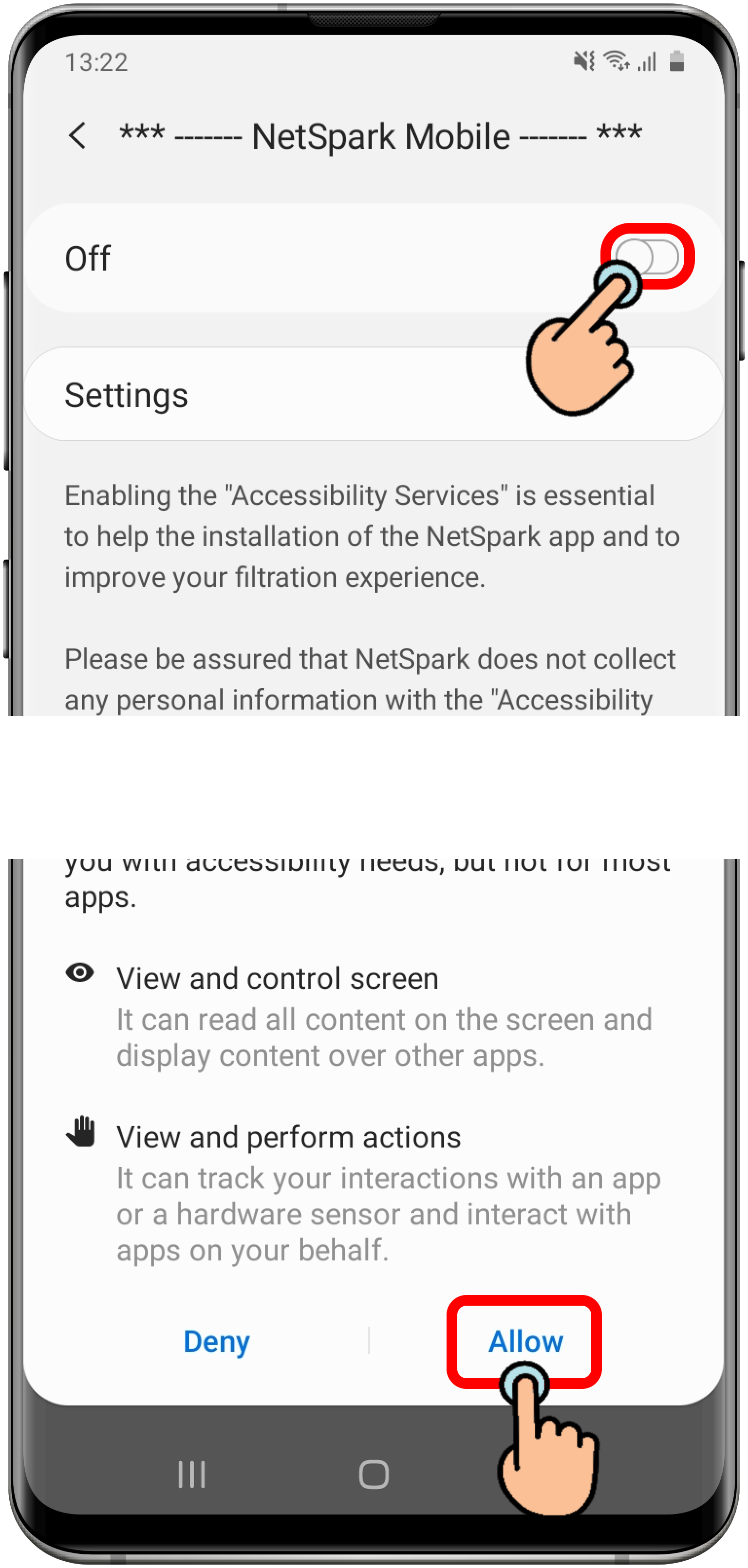 How do I install Netspark Mobile on an Android device?