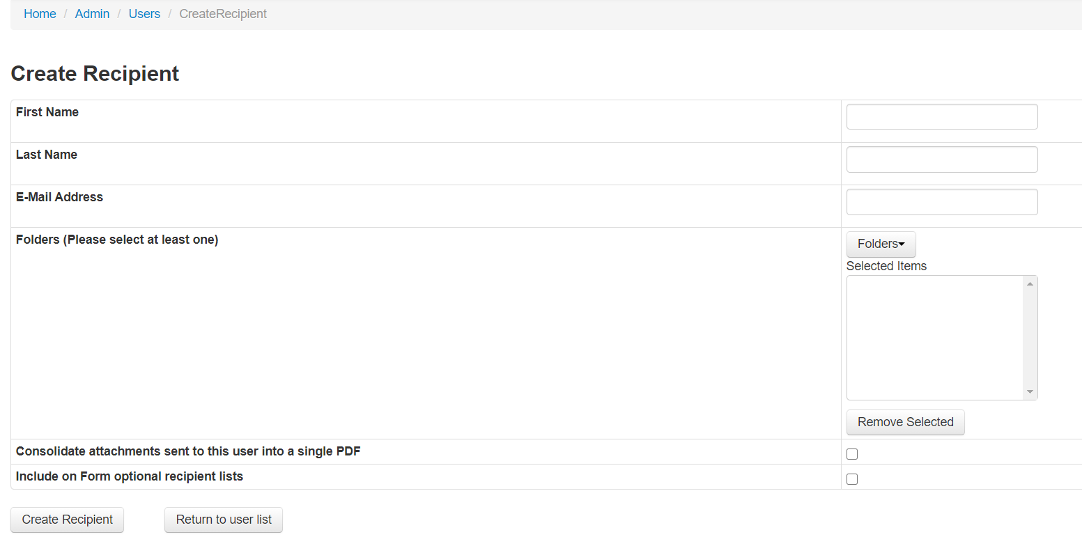 Managing Users and Recipients