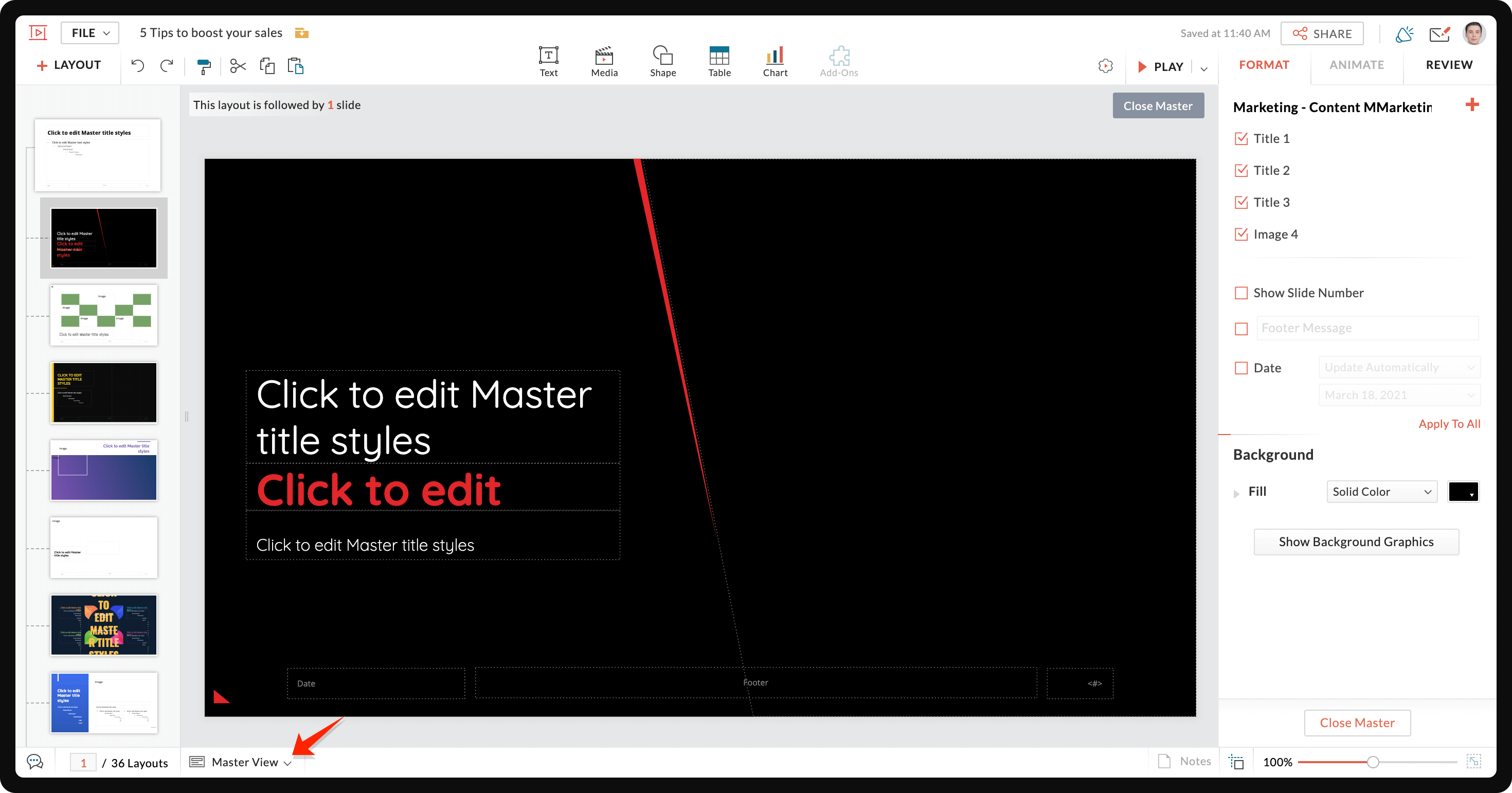 Introduction to slide views