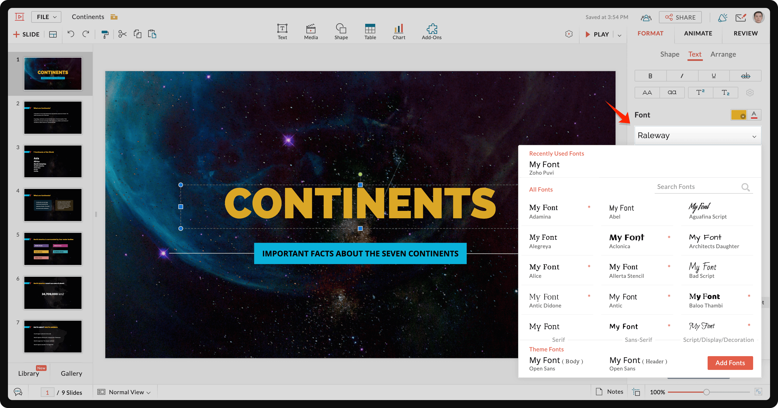 How to format a text placed inside a text box, shape or other objects ...