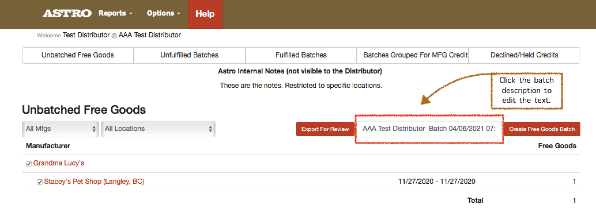 Free Goods Fulfillment | Unbatched Free Goods | How to Process Redemptions