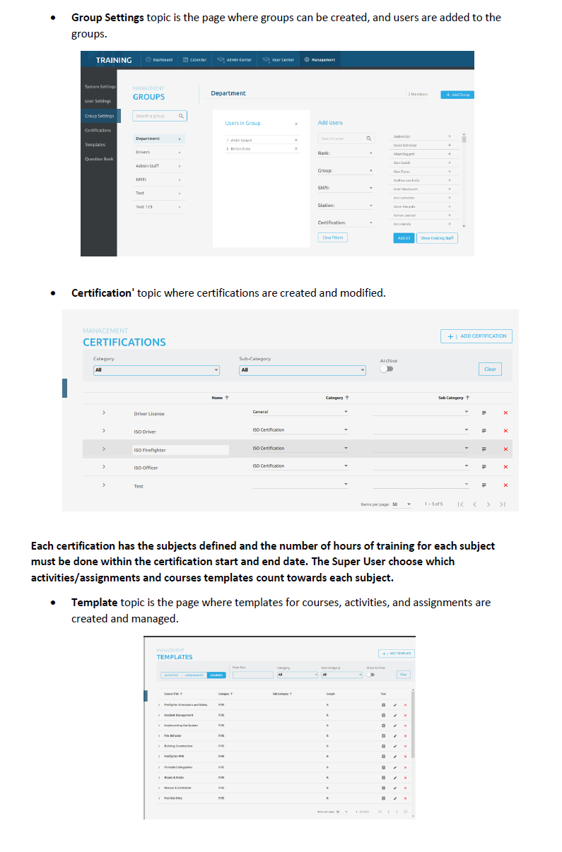 Training Module Overview