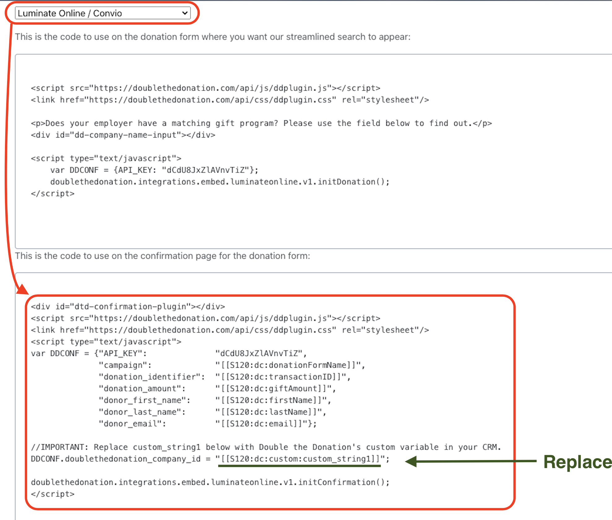 Does Double the Donation integrate with Blackbaud's Luminate Online?