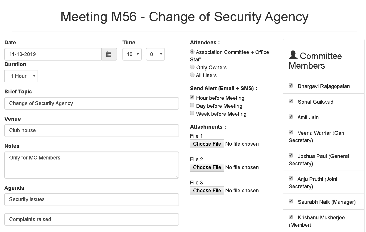 How to create a meeting request on ADDA?