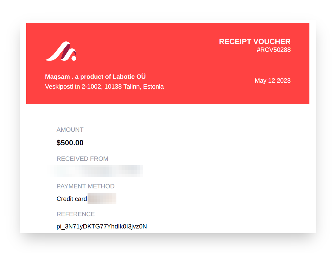 What is the Receipt Voucher?