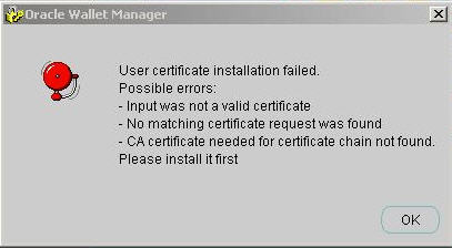 SSL installation in Oracle using Oracle Wallet Manager