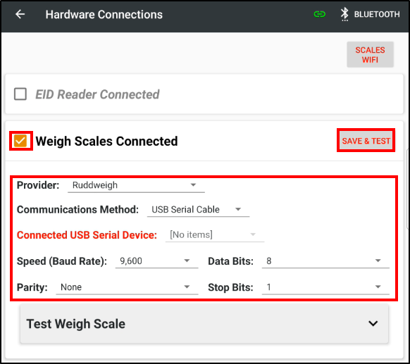 Setup Gallagher W610 v2 & W810 v2 Weigh Scale (app)