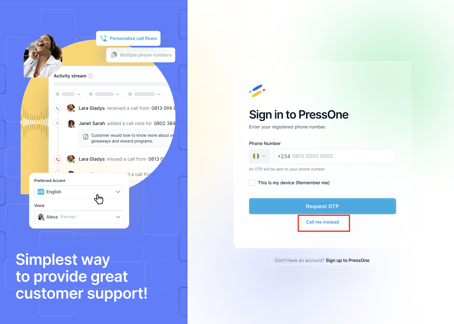 How To receive OTP for signin?