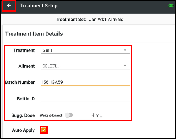 Create New Scan Session – Session Setup (app)